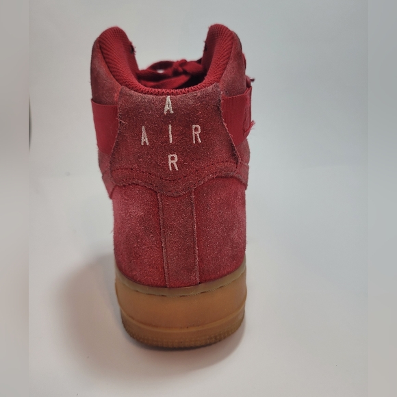 Nike | Shoes | Red Hightop Sneakers With Gum Sole | Poshmark